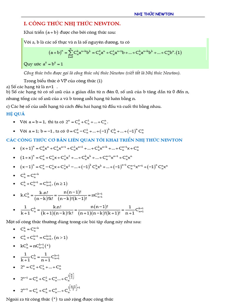 Nhi Thuc Newton | PDF