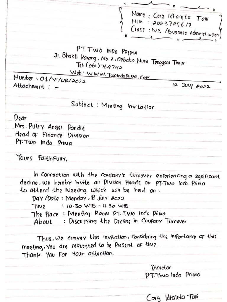 Undangan Bing (Cory) | PDF