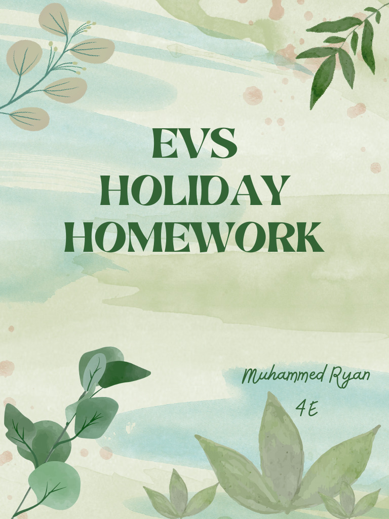Evs Holiday Homework | PDF