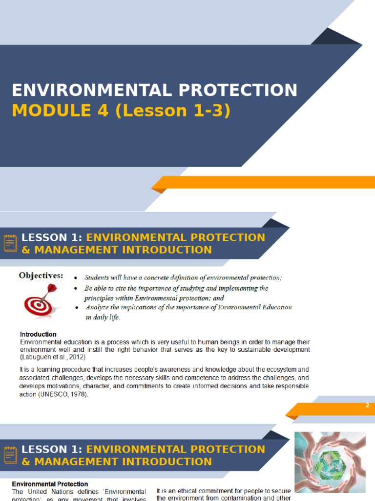 Environmental Protection & Management Guide | PDF | Environmental Law ...