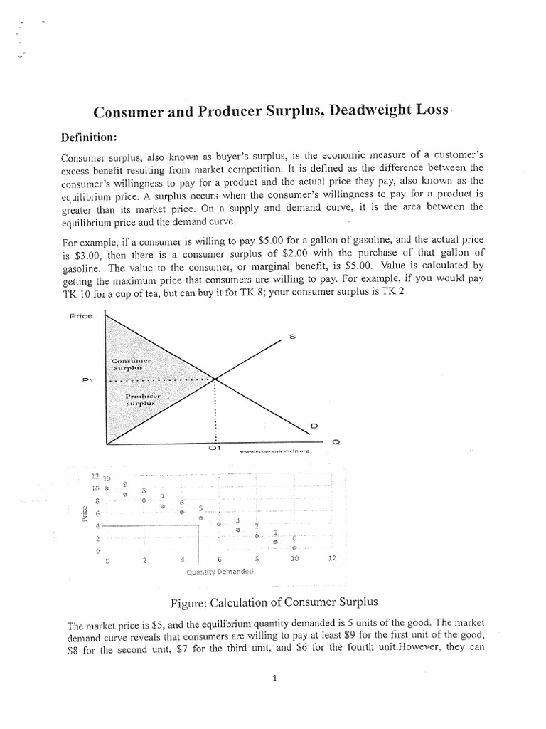 Consumer & Producer Surplus | PDF