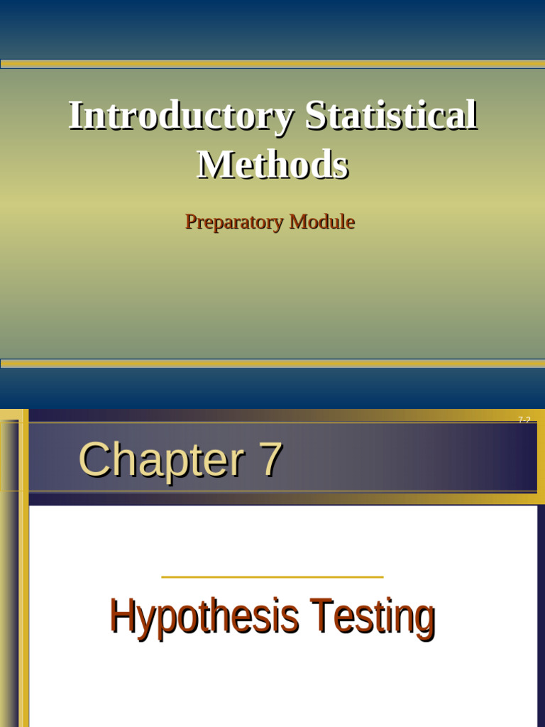 Understanding Hypothesis Testing Basics | PDF | Statistical Hypothesis ...