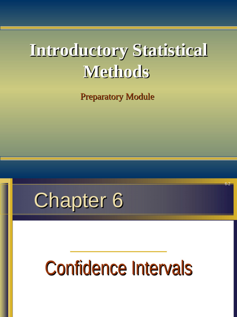 Chap006 | PDF | Estimator | Confidence Interval