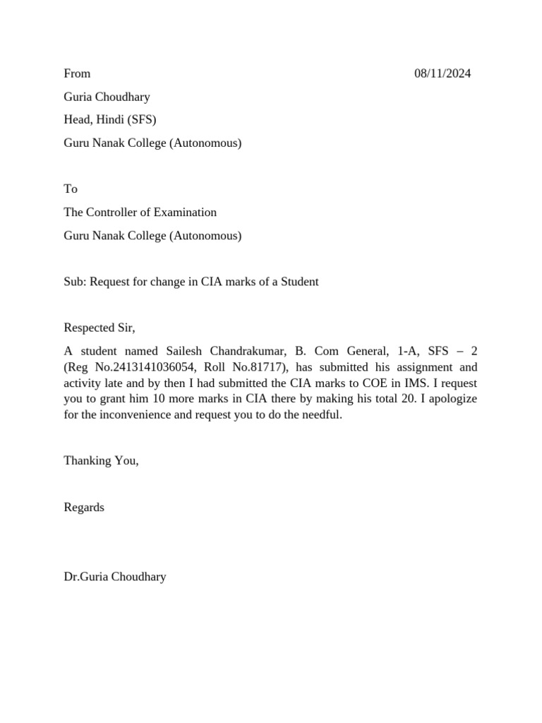 Letter | PDF