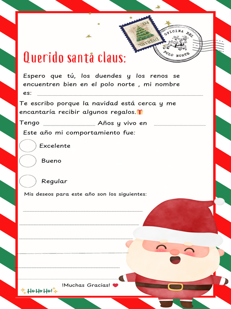 Carta a Santa Claus desde el Polo Norte | PDF