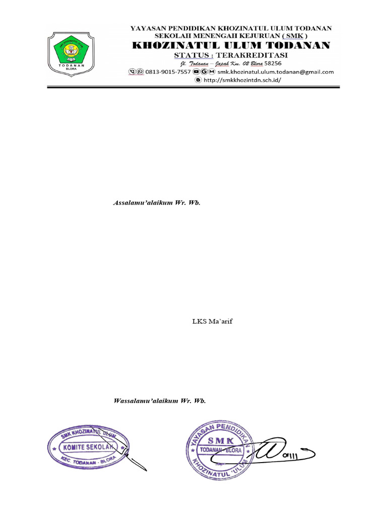 Pemberitahuan Pembayaran SAS 2024 | PDF