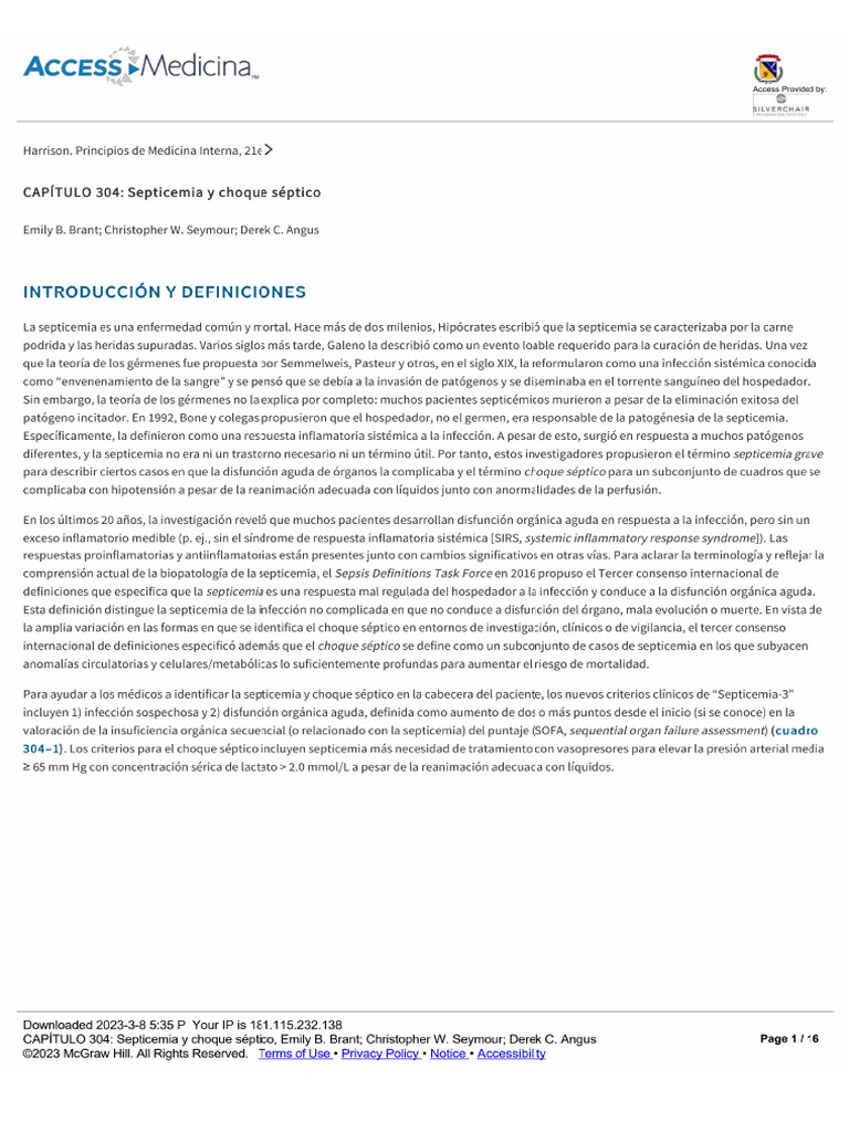 Septicemia | PDF