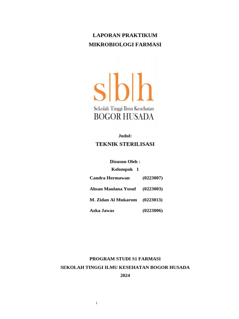 Laprak Sterilisasi Mikro Kel 1 | PDF