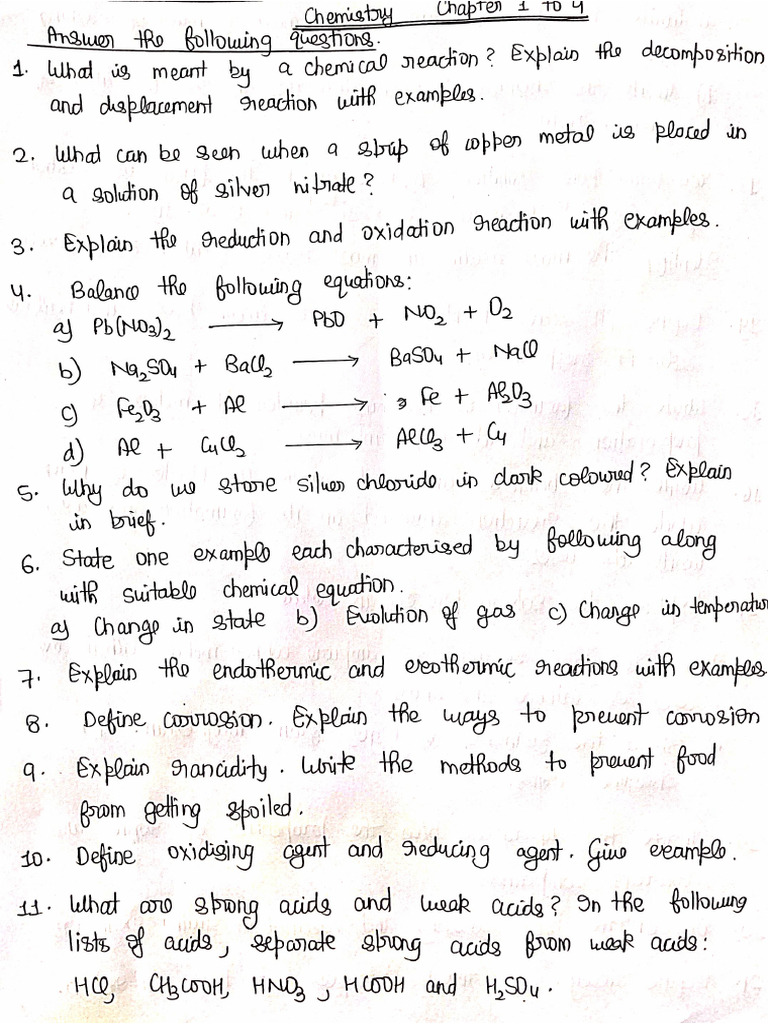 Chemistry Chapter 1 To 4 (CSS) | PDF