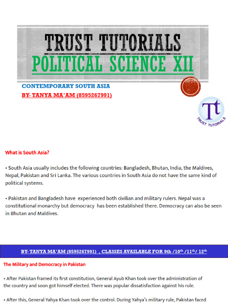 Contemporary South Asia 12th Pol Ch3 Book 1 | PDF