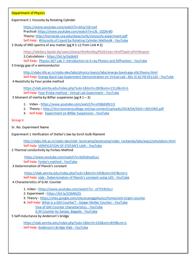 Physics Pratical Paper 1 | PDF | Materials | Applied And ...