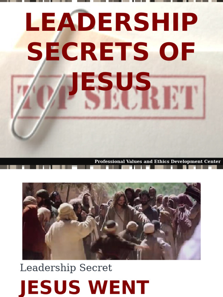 Leadership Lessons from Jesus | PDF | Jesus | Religious Belief And Doctrine
