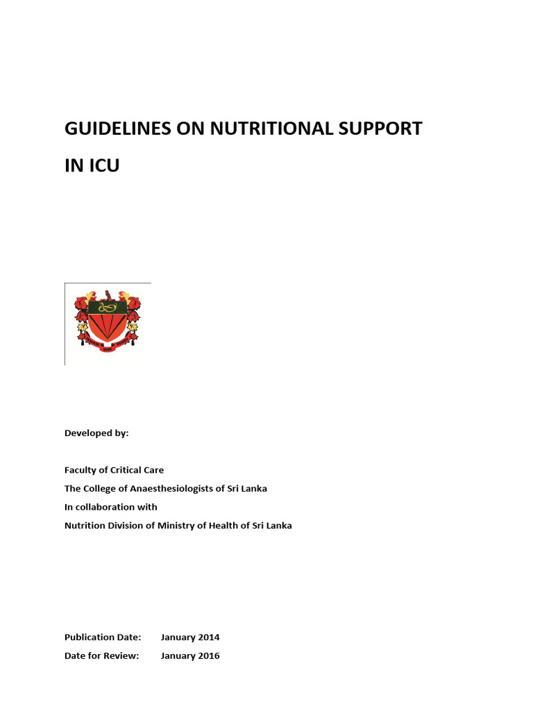 Guidelines-on-Nutritional-Support-in-ICU | PDF | Intensive Care ...