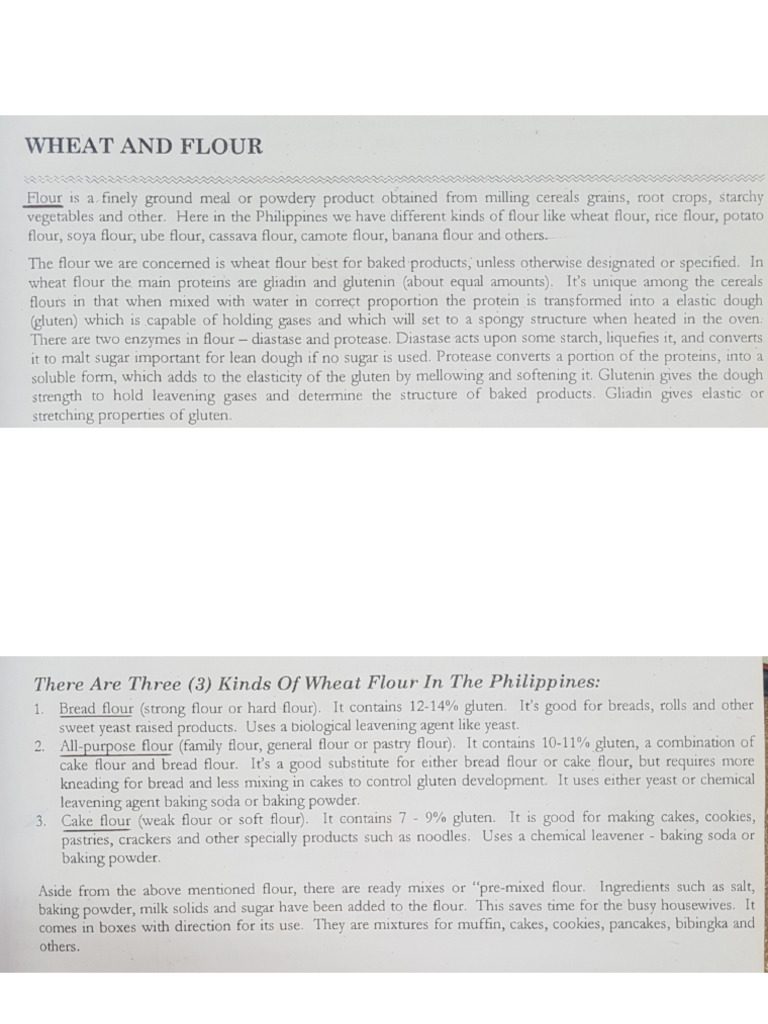 Baking Ingredients and Their Function 1 | PDF