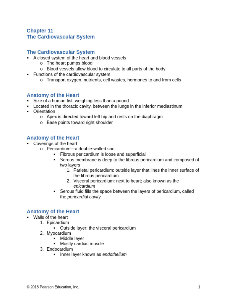 Anatomy and Physiology of the Heart | PDF | Heart Valve | Heart