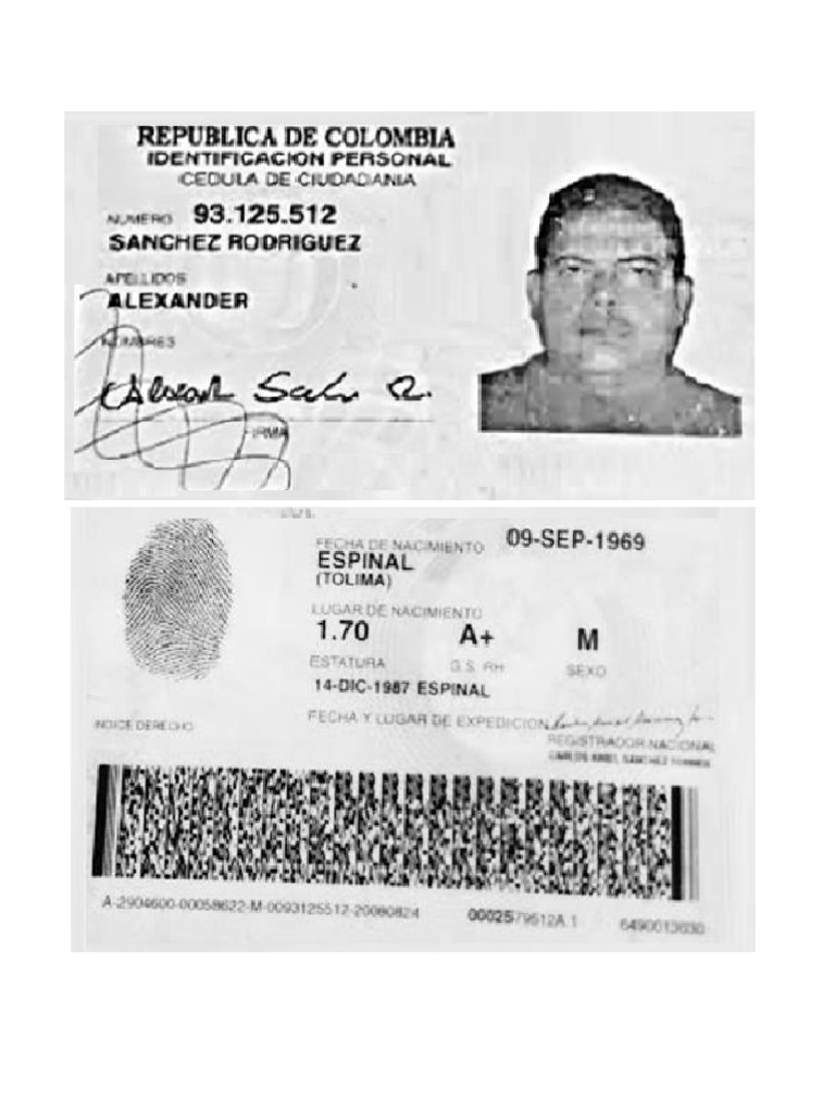 Cedula Alexander | PDF