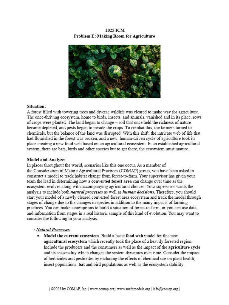 2025_ICM_Problem_E | PDF | Agriculture | Food Web