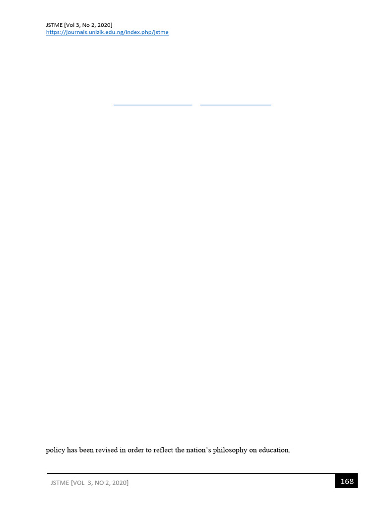 Aaezenwanne, 15-EXTENT OF USE OF PRACTICAL WORKS BY BIOLOGY TEACHERS IN ...