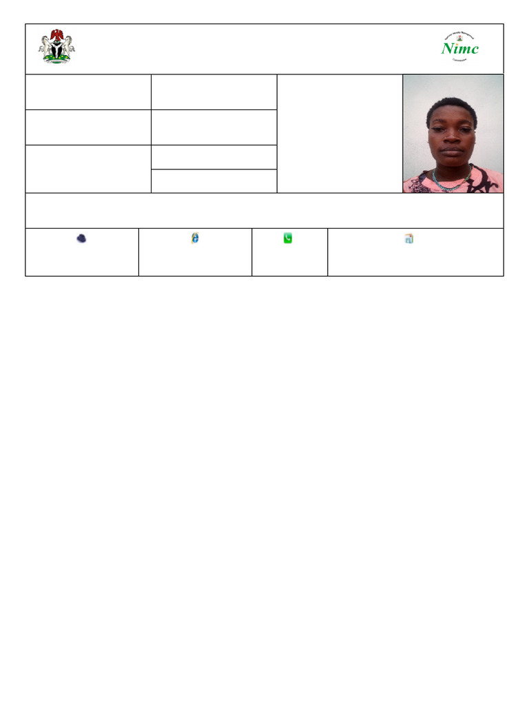Nigeria National ID Number Slip | PDF