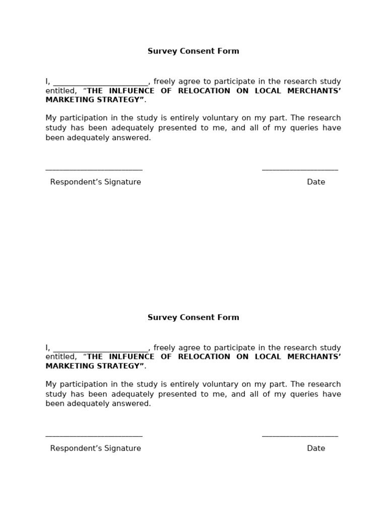 Survey Consent Form | PDF