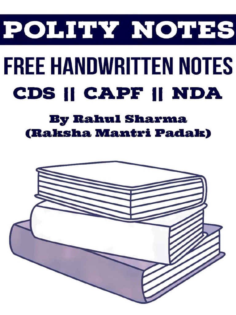 Polity Notes by Rahul Sharma | PDF