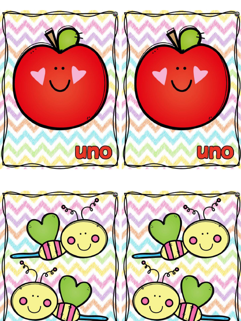 Memorama de Números Del 1 Al 10 | PDF