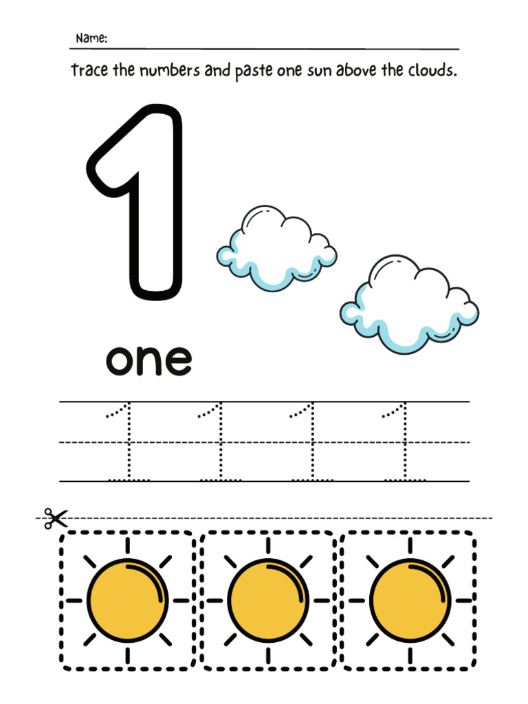 Counting and Tracing Worksheets for Kids | PDF