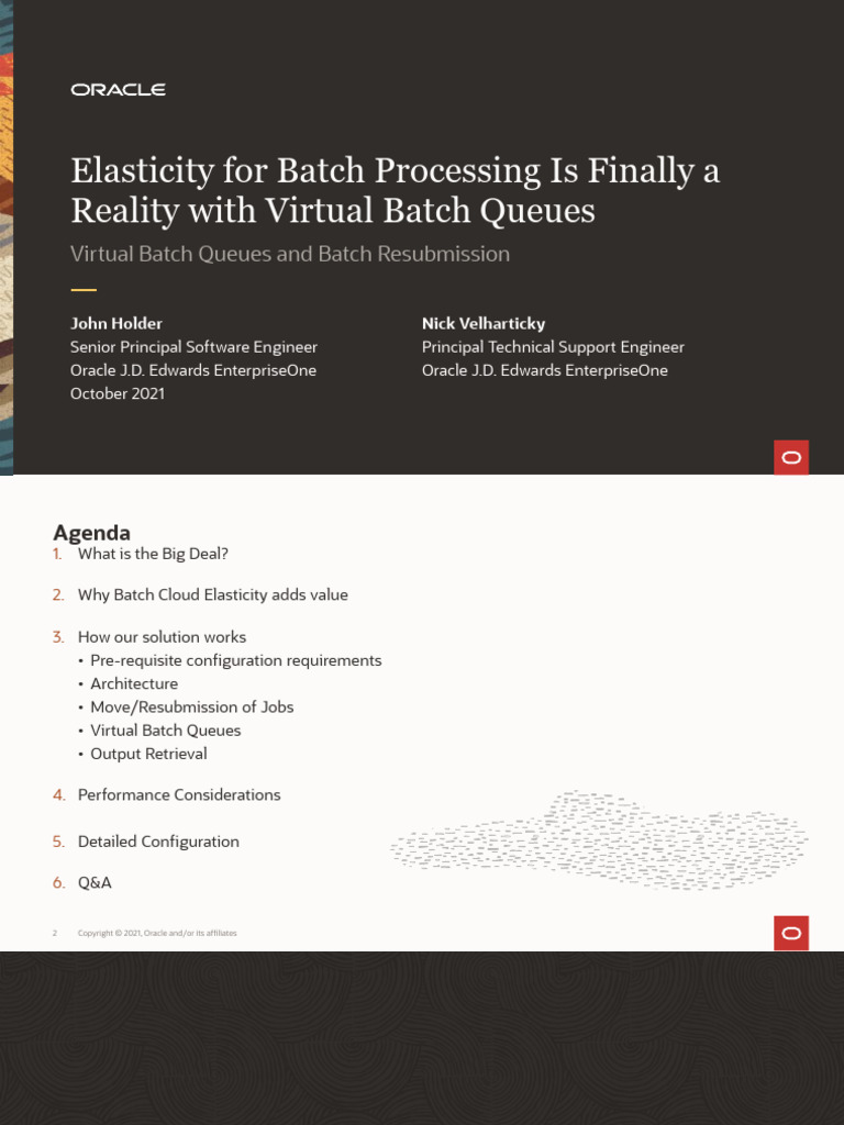Insights Talk - Elasticity For Batch Processing Is Finally A Reality With VBQ | PDF | Cloud ...