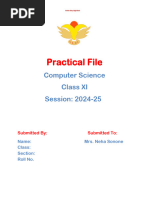 Class 12 CS Practical File 2025 26 | PDF | Computer Programming | Computing