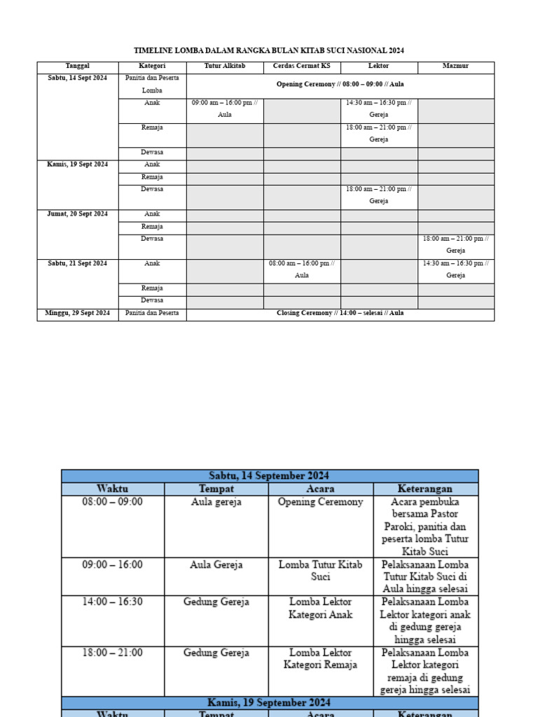 Timeline Lomba Dan Rundown Dalam Rangka Bulan Kitab Suci Nasional 2024 ...