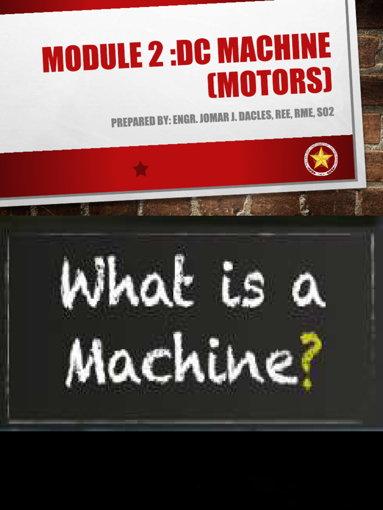 Module 2 - DC Machine DC MOTORS | PDF | Electric Motor | Electric Generator