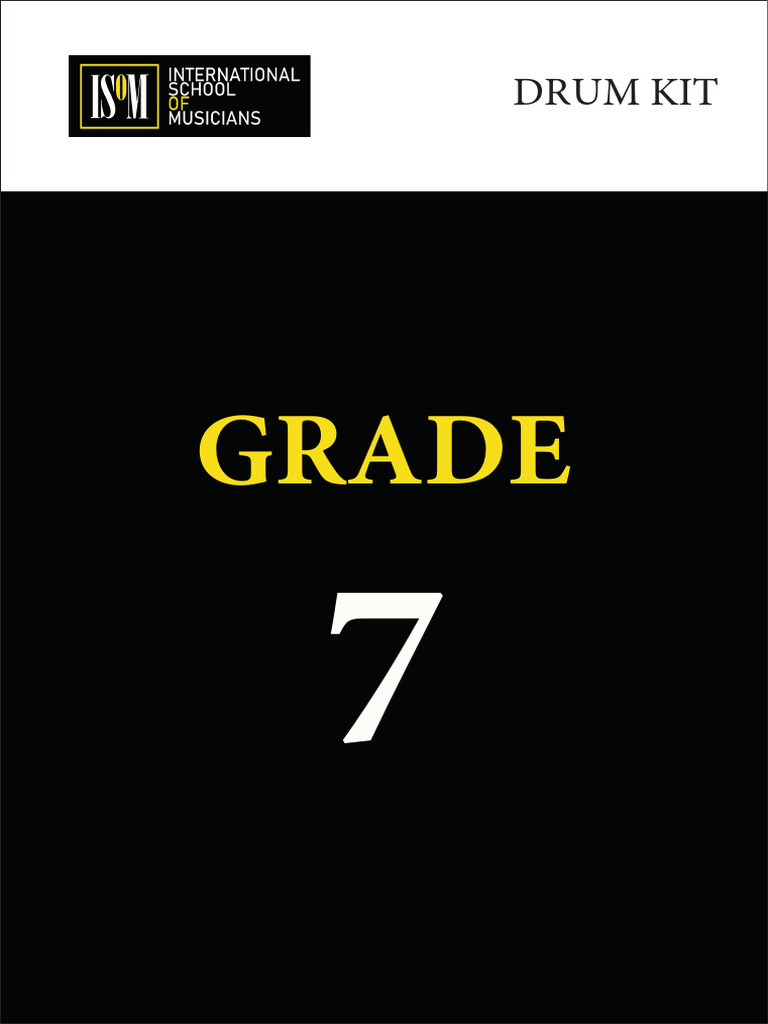 ISoM - Drum Kit Grade 7 Sept 2024 | PDF | Drum Kit | Musical Compositions