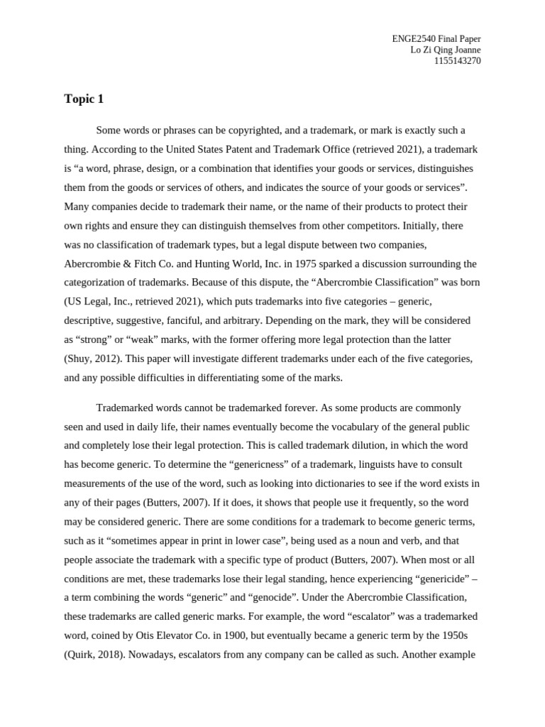 Forensic Linguistics Case Study Paper | PDF | Trademark | Linguistics