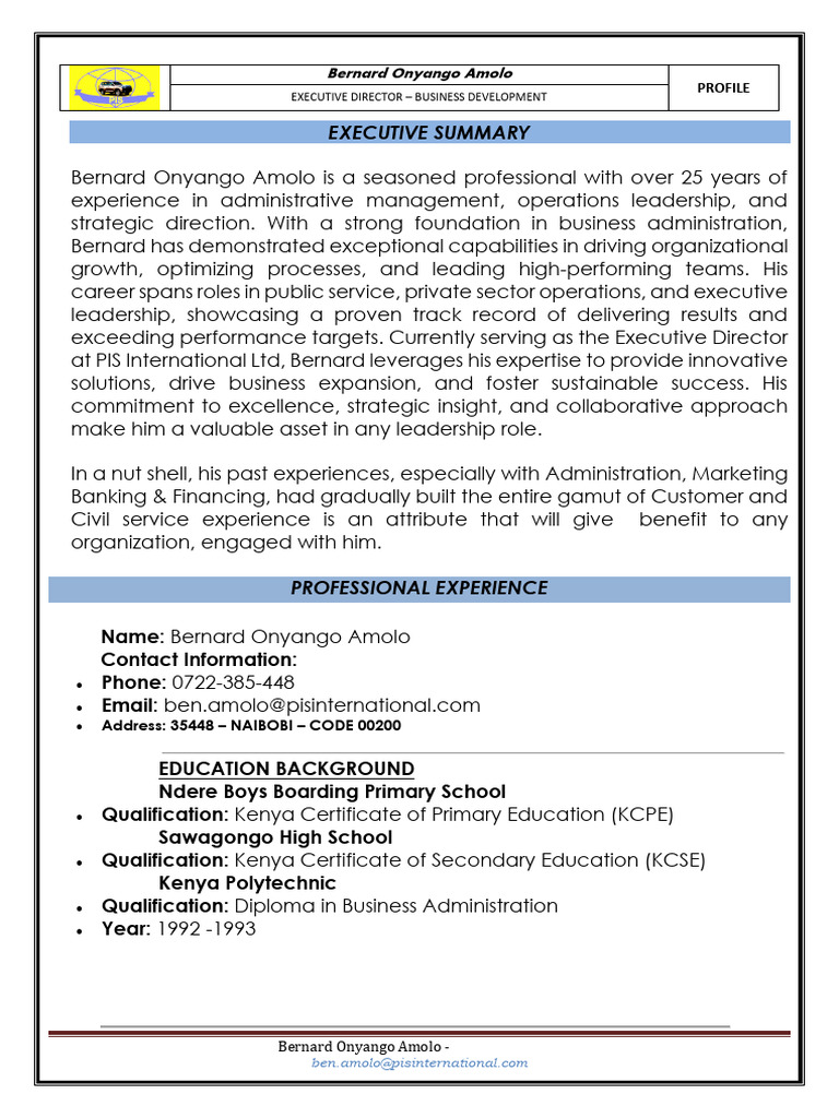 Bernard Resume | PDF | Employee Retention | Business