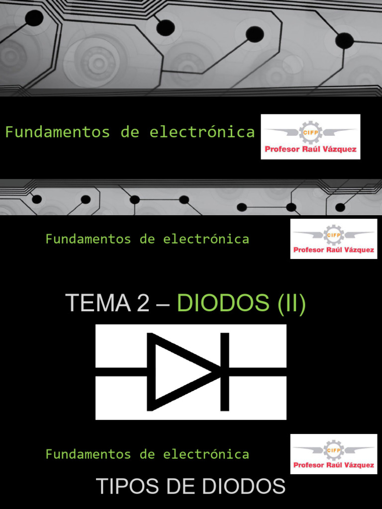 Tipos de Diodos en Electrónica | PDF | Diodo | Diodo emisor de luz