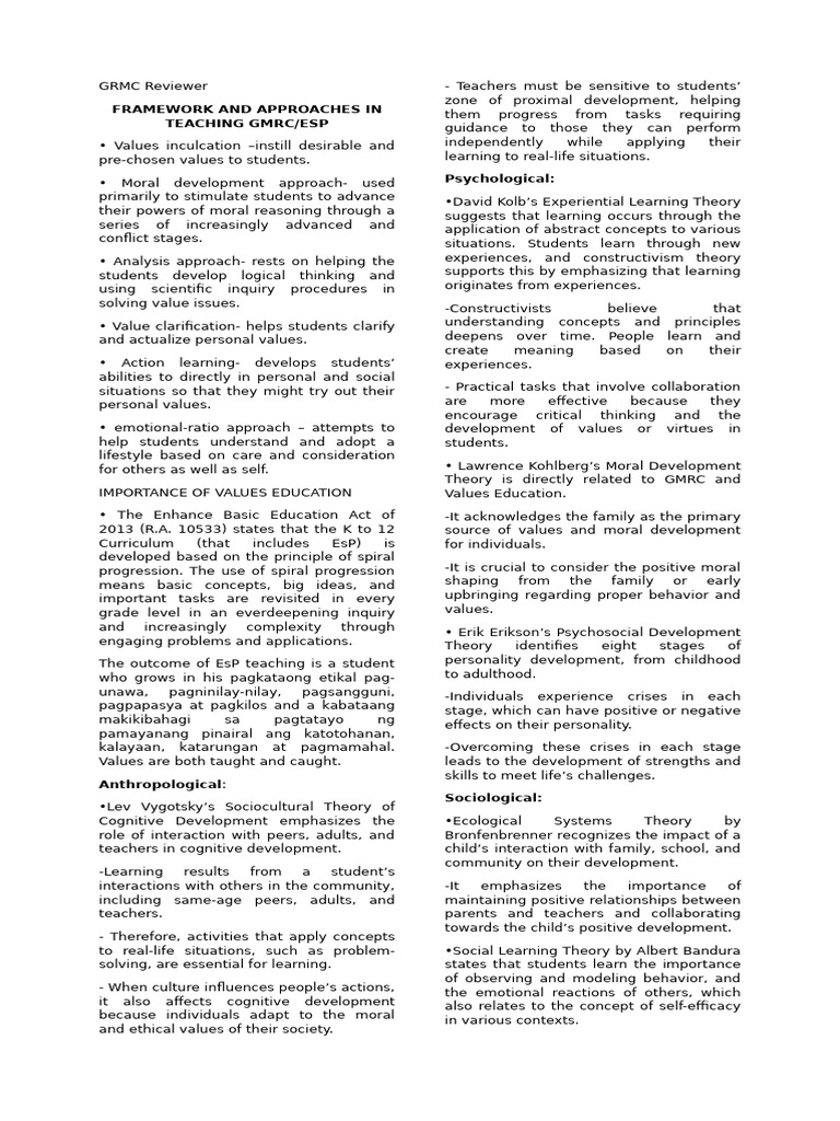GRMC-Reviewer (1) | PDF | Behavior Modification | Cognitive Science GRMC-Reviewer (1) | PDF | Behavior Modification | Cognitive Science