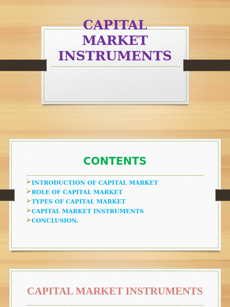 Capital Market Instruments | PDF | Preferred Stock | Stocks