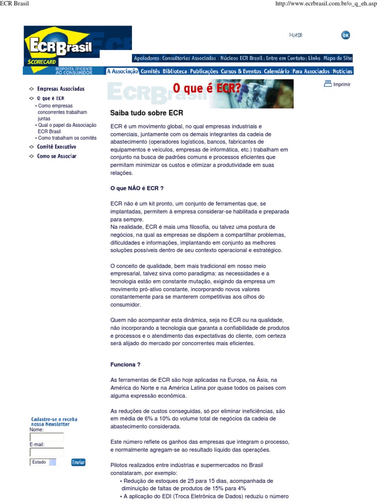 ECR Brasil | PDF | Cadeia de suprimentos | Business