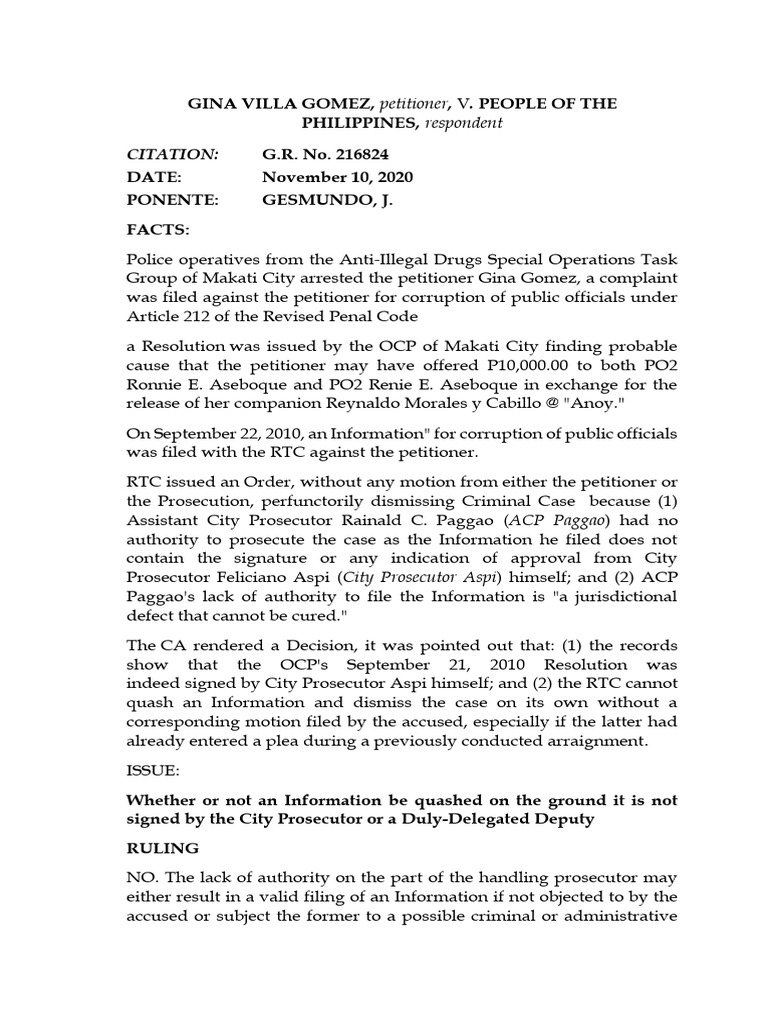 _GR NO-216824 | PDF | Prosecutor | Jurisdiction