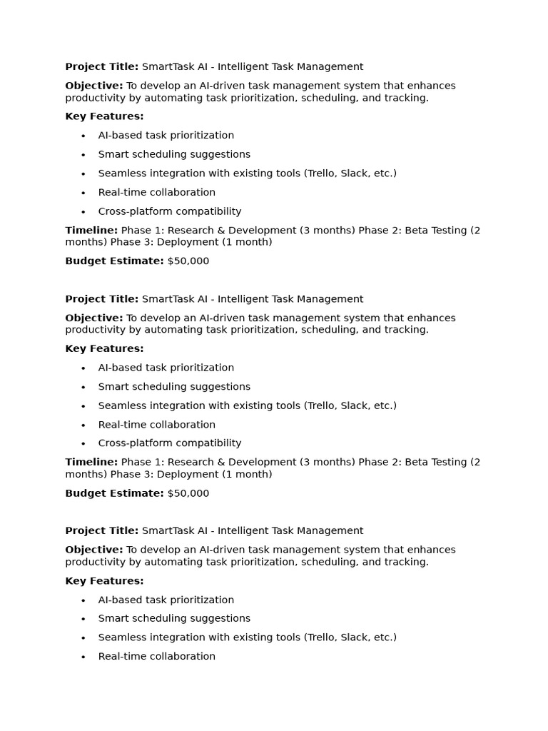 AI-Driven Task Management System | PDF | Artificial Intelligence | Intelligence (AI) & Semantics