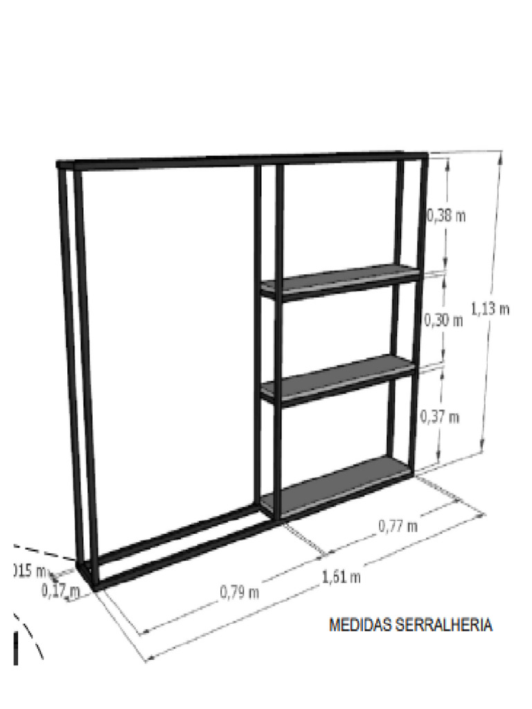 Projeto de Moveis em Metalon Com Medidida PACK 2 | PDF