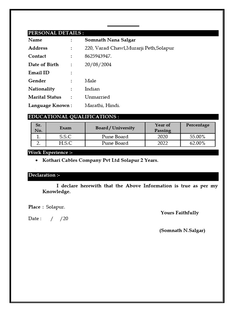 SOMNATH RESUME | PDF