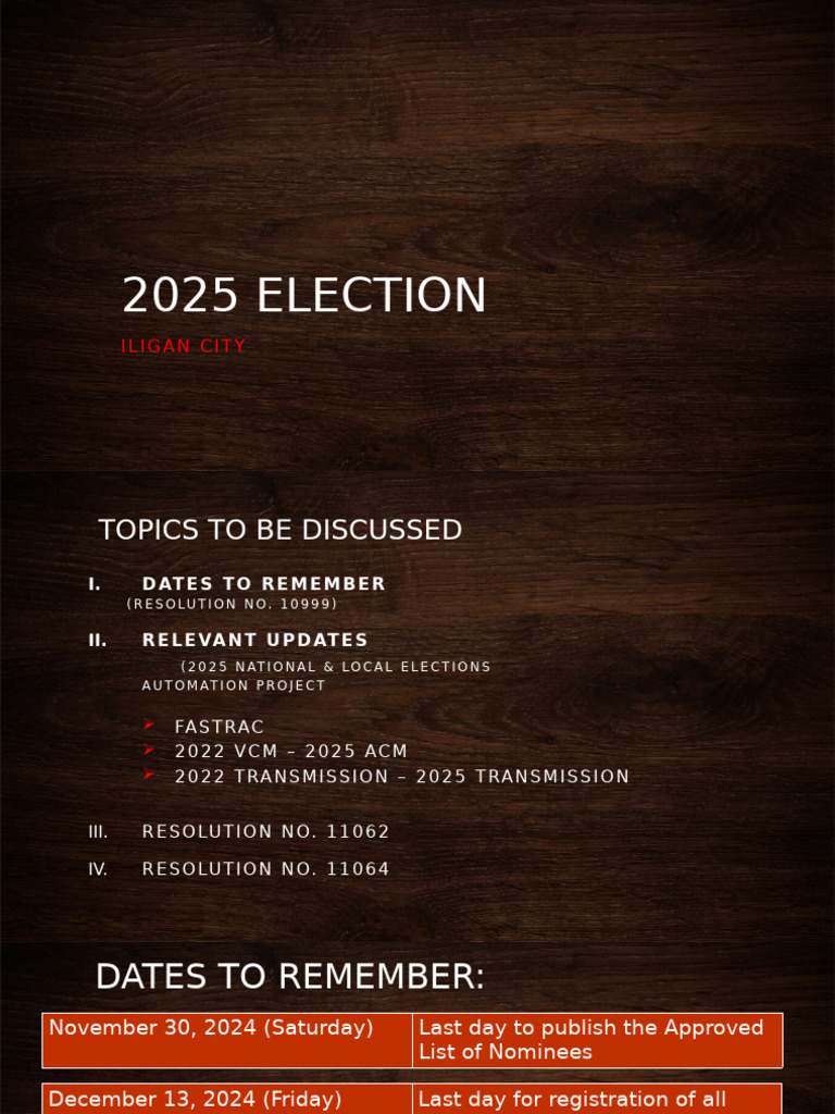 2025 Election Key Dates and Updates | PDF | Voting