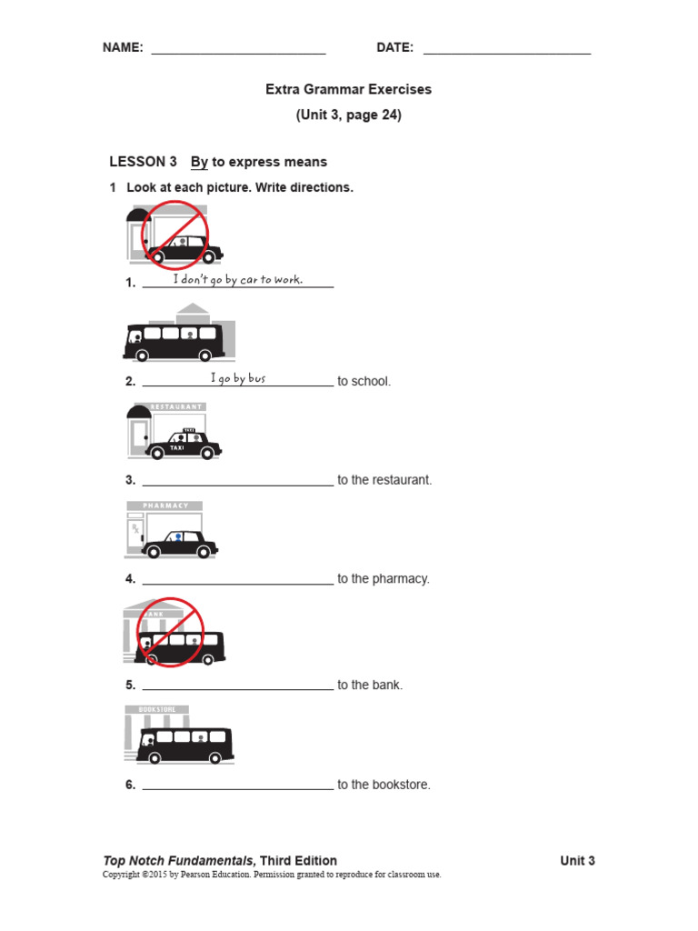 Unit 03 Extra Grammar Exercises p24 | PDF