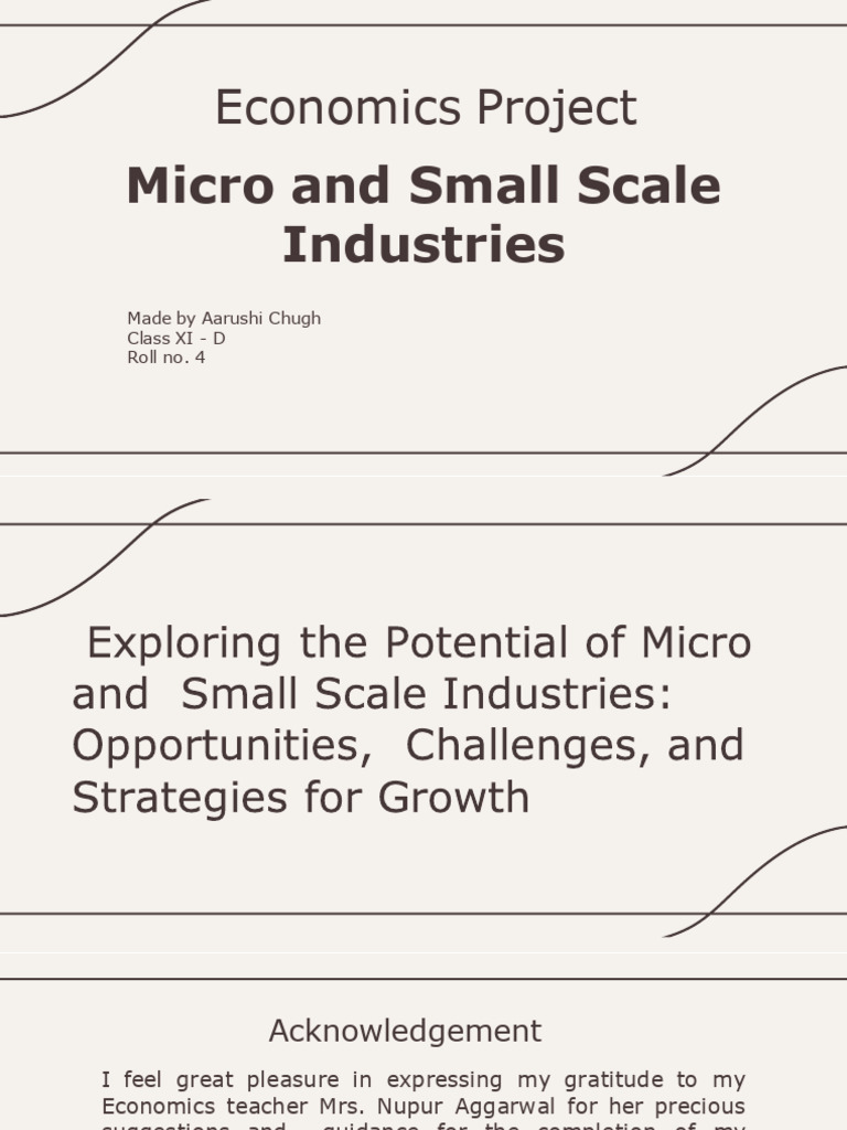 Exploring The Potential of Micro and Small Scale Industries ...
