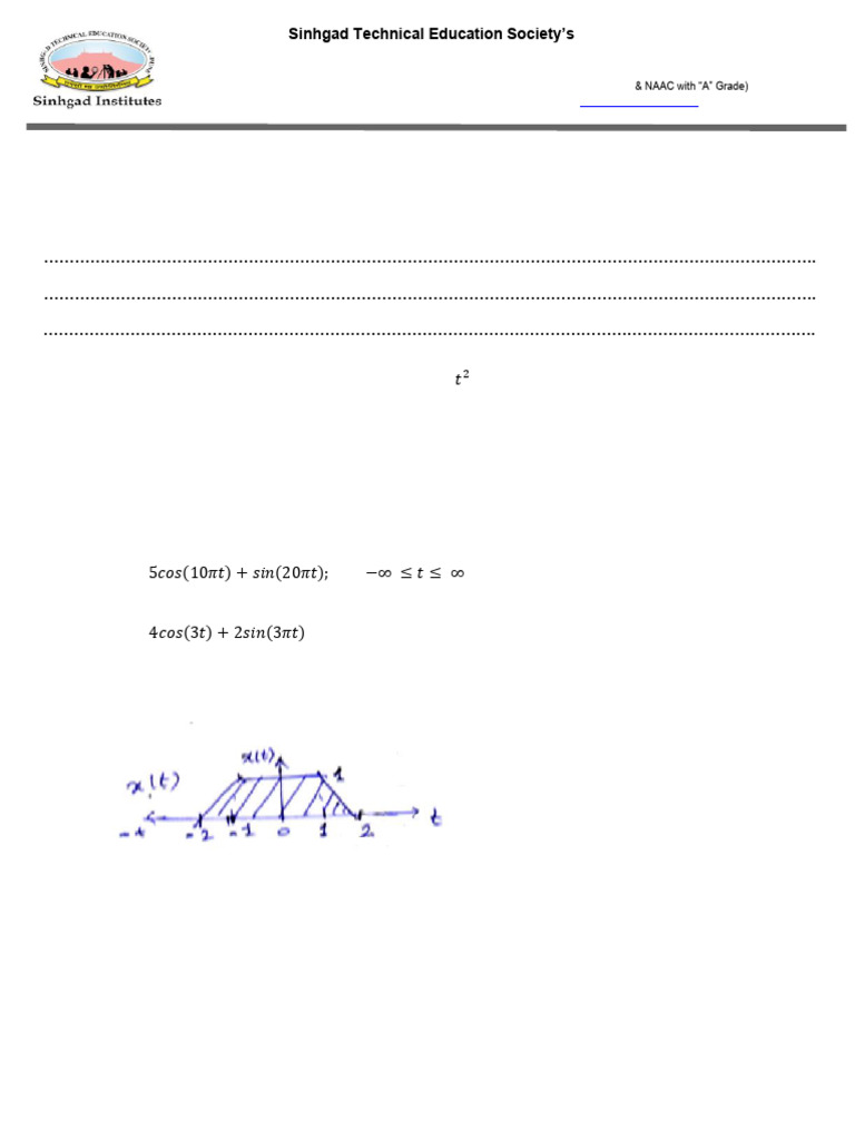 SS Tutorial | PDF | Fourier Series | Laplace Transform