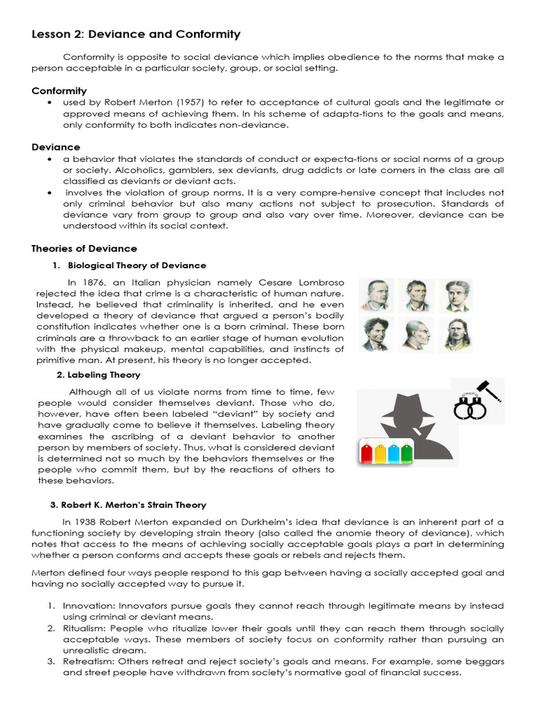 Conformity_and_Deviance | PDF | Deviance (Sociology) | Behavioural Sciences