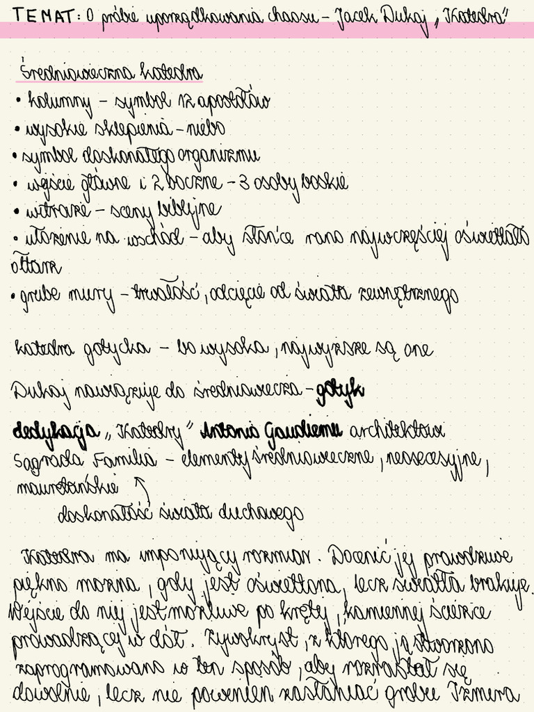 Opracowanie Katedry" Jacka Dukaja #Matura | PDF
