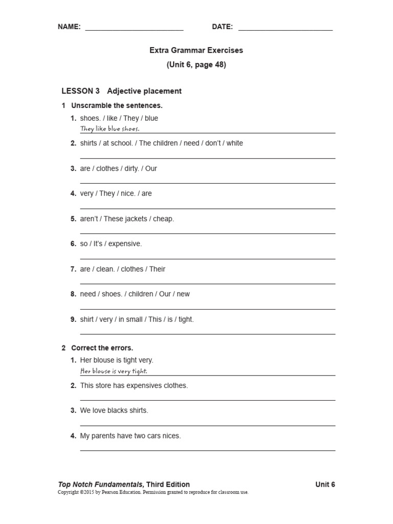 Unit_06_Extra_Grammar_Exercises_p48 | PDF