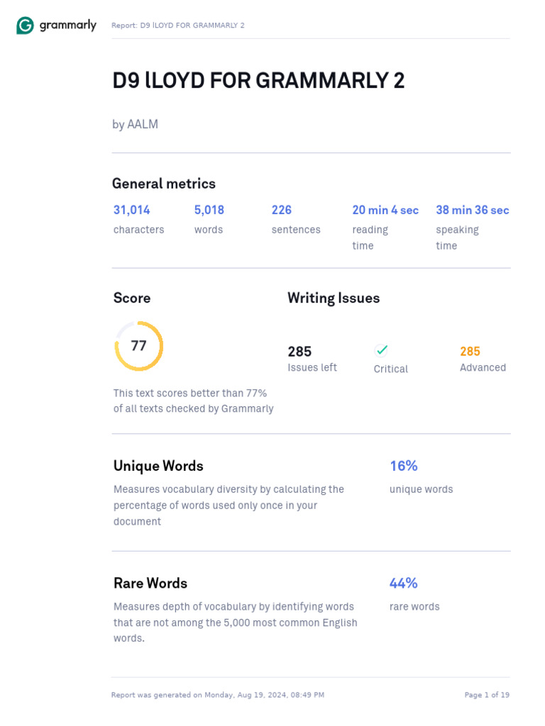 Balong Grammarly Report 2 | PDF | Quantitative Research | Lighting
